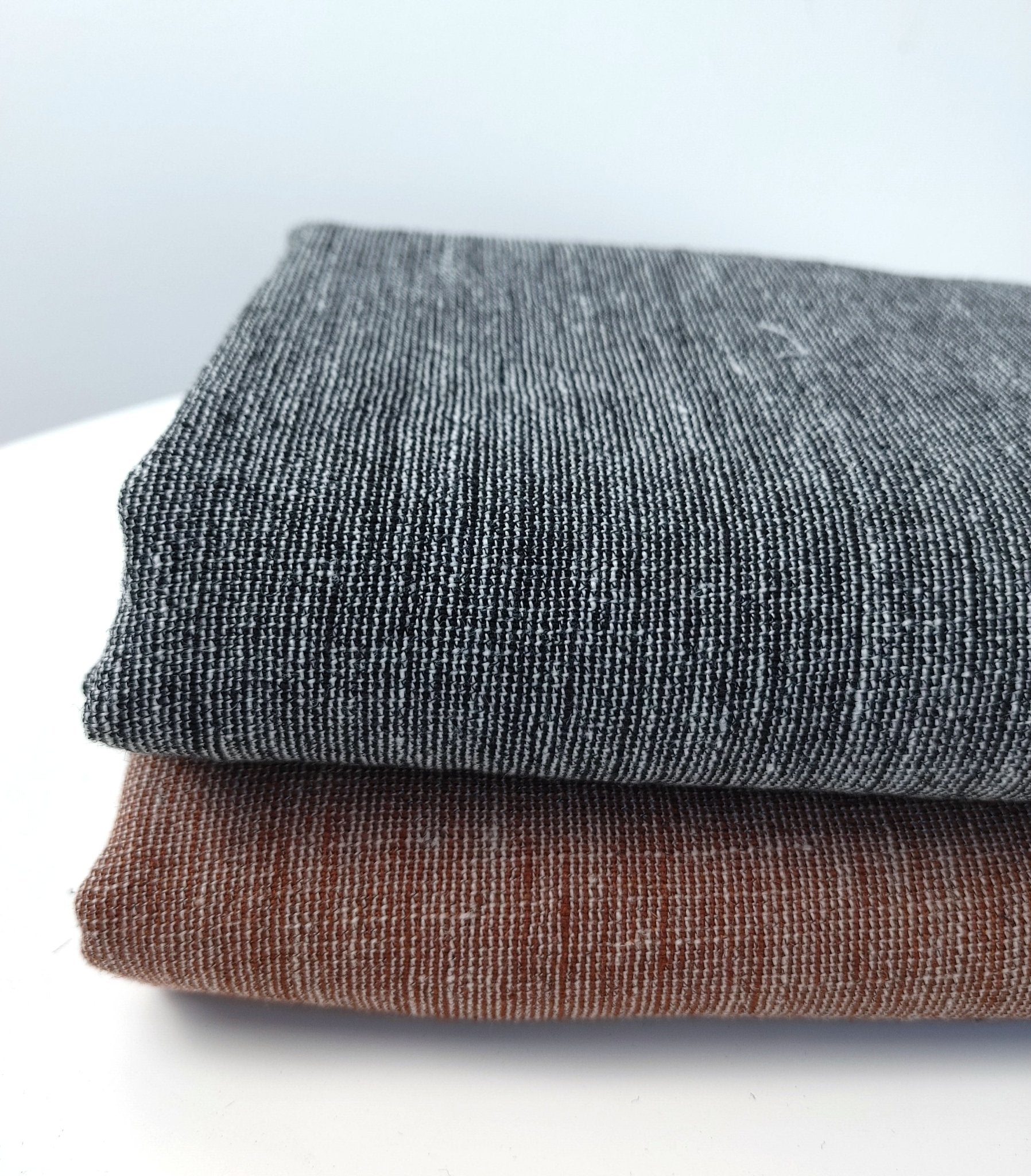 Premium Linen Polyester High Twisted Yarn, 2-Tone Effect Fabric for ...